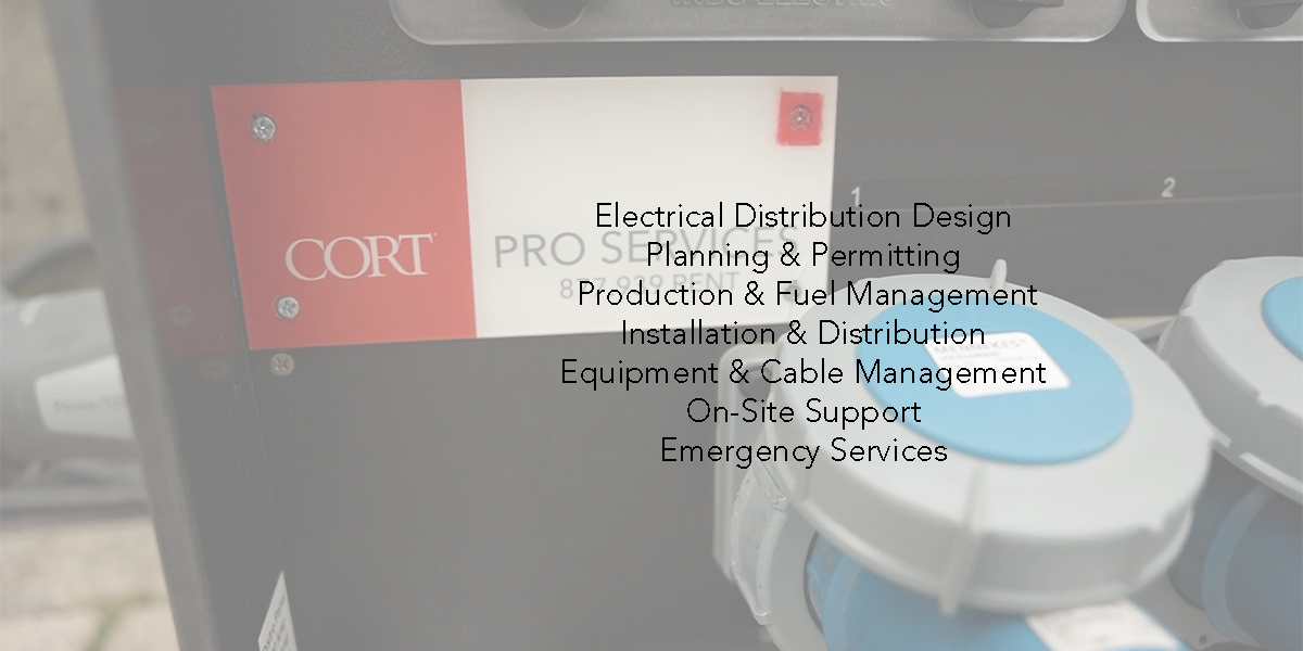 CORT Pro Services Power Generation Distribution | CORT Party Rental